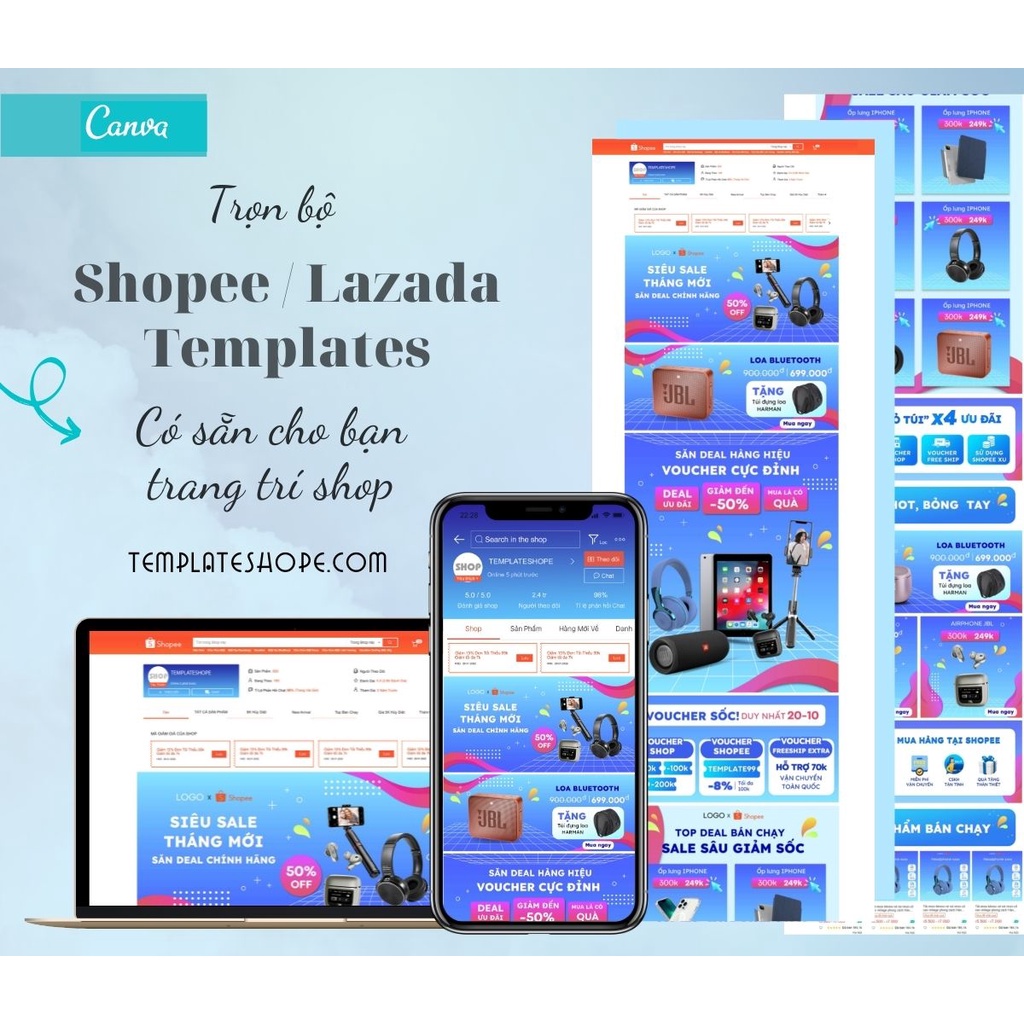 Template Shopee / banner instagram trang trí shop ngành thiết bị điện ...