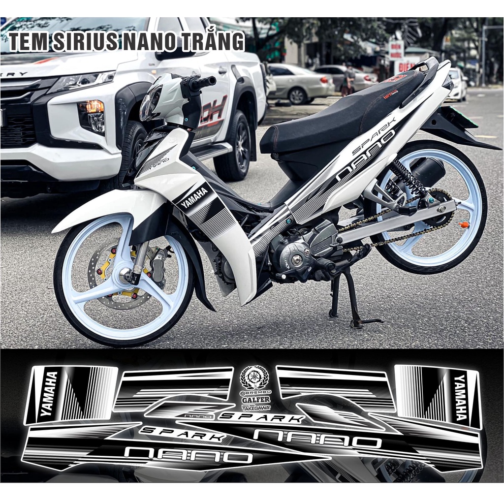 Tem Rời Sirius Nano Cho áo trắng đen MS059 | Shopee Việt Nam