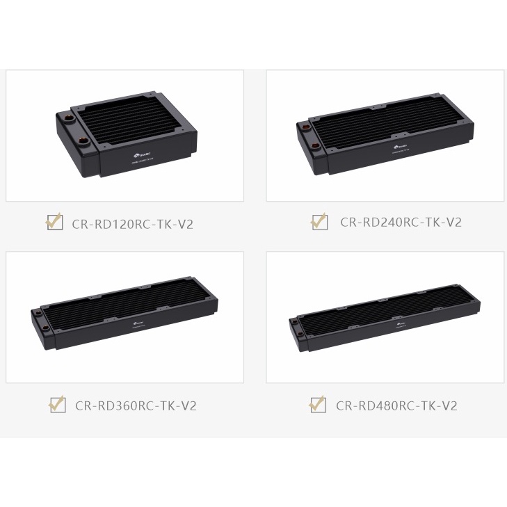 Radiator tản nhiệt nước custom Bykski CR-RDRC-TK-V2 RC 120,240,360,480 ...