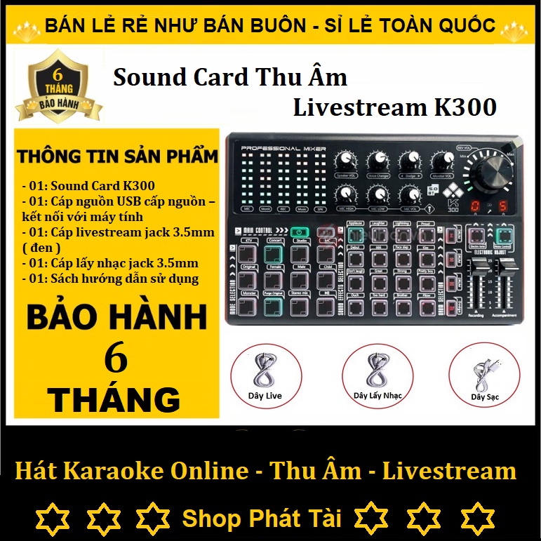 Sound Card Livestream K300 – Thu âm, Karaoke Livestream FB, Bigo live ...