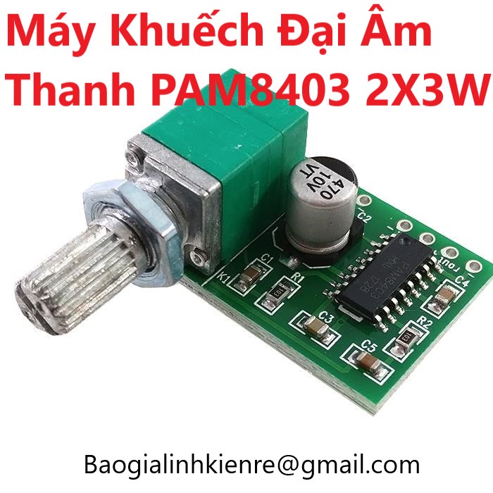 Mạch Khuếch Đại Âm Thanh PAM8403 6W Hifi 2.0 Class D (Có Chỉnh Volume ...