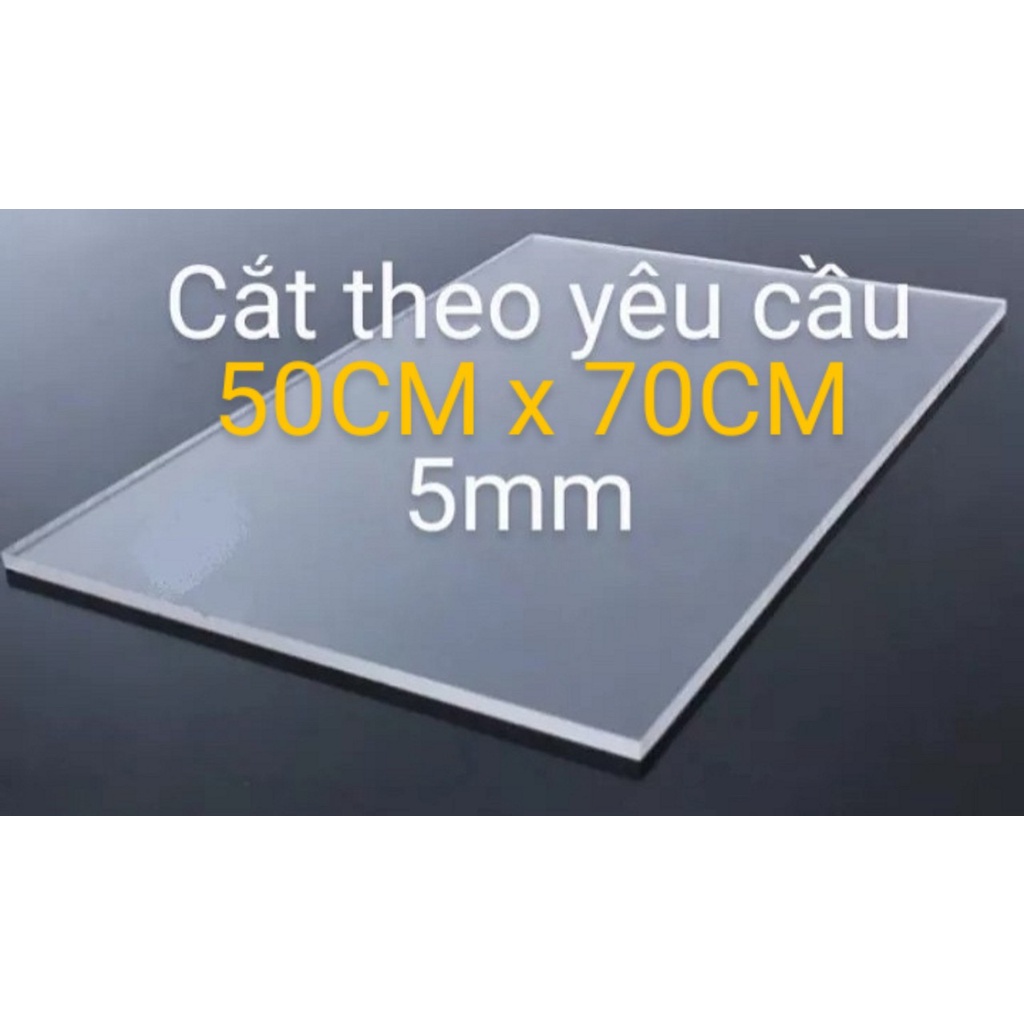 Tấm nhựa mica trong suốt dày 5MM VÀ 3MM X 50cm X 70cm, nhận cắt kích thước theo yêu cầu | Shopee ...