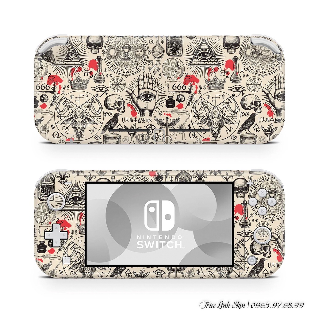 Skin decal dán Nintendo Switch Lite mẫu Illuminati (đã cắt sẵn, dễ dán ...