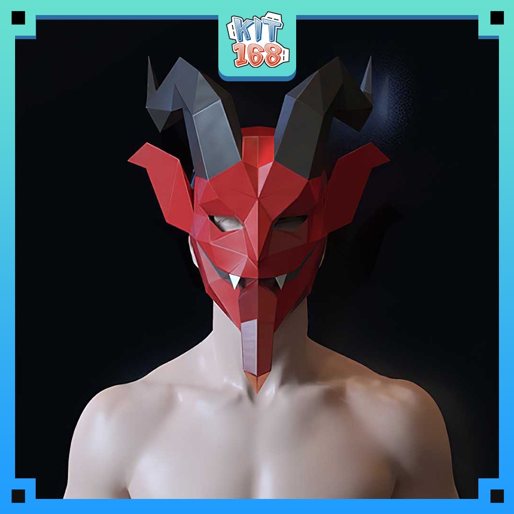 Mô hình giấy Mặt nạ Devil Mask size thật (đội lên được) | Shopee Việt Nam