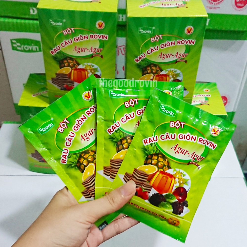 Bột Rau Câu Giòn Agar Rovin (Gói 25g) | Shopee Việt Nam