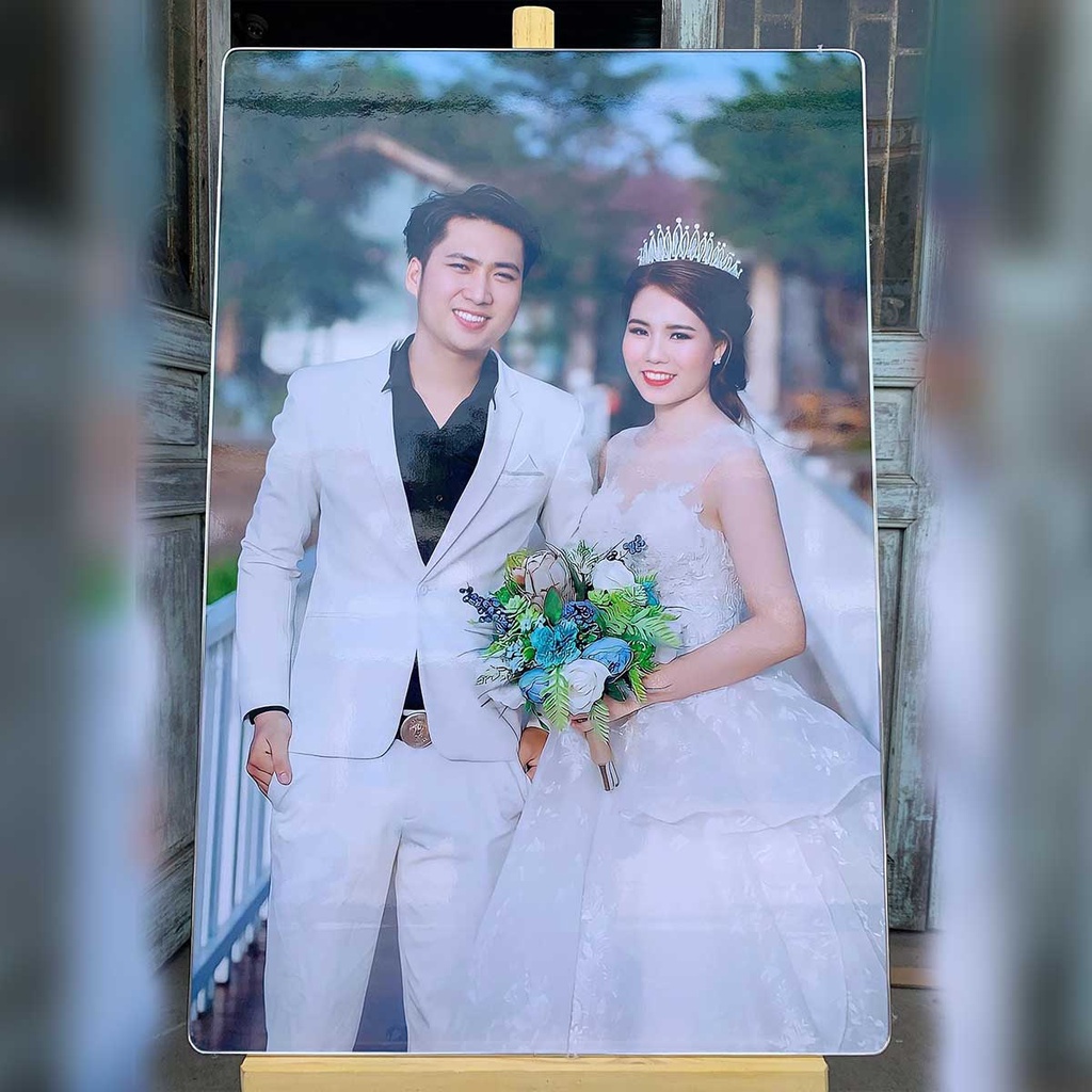 Khung ảnh gỗ 40x60, 50x75, 60x90 trang trí nhà cửa, bàn làm việc, in ...