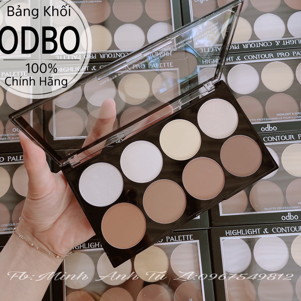 Bảng Tạo Khối Odbo 8 ô Highlight & Contour Pro Palette [Chính Hãng] | Shopee Việt Nam