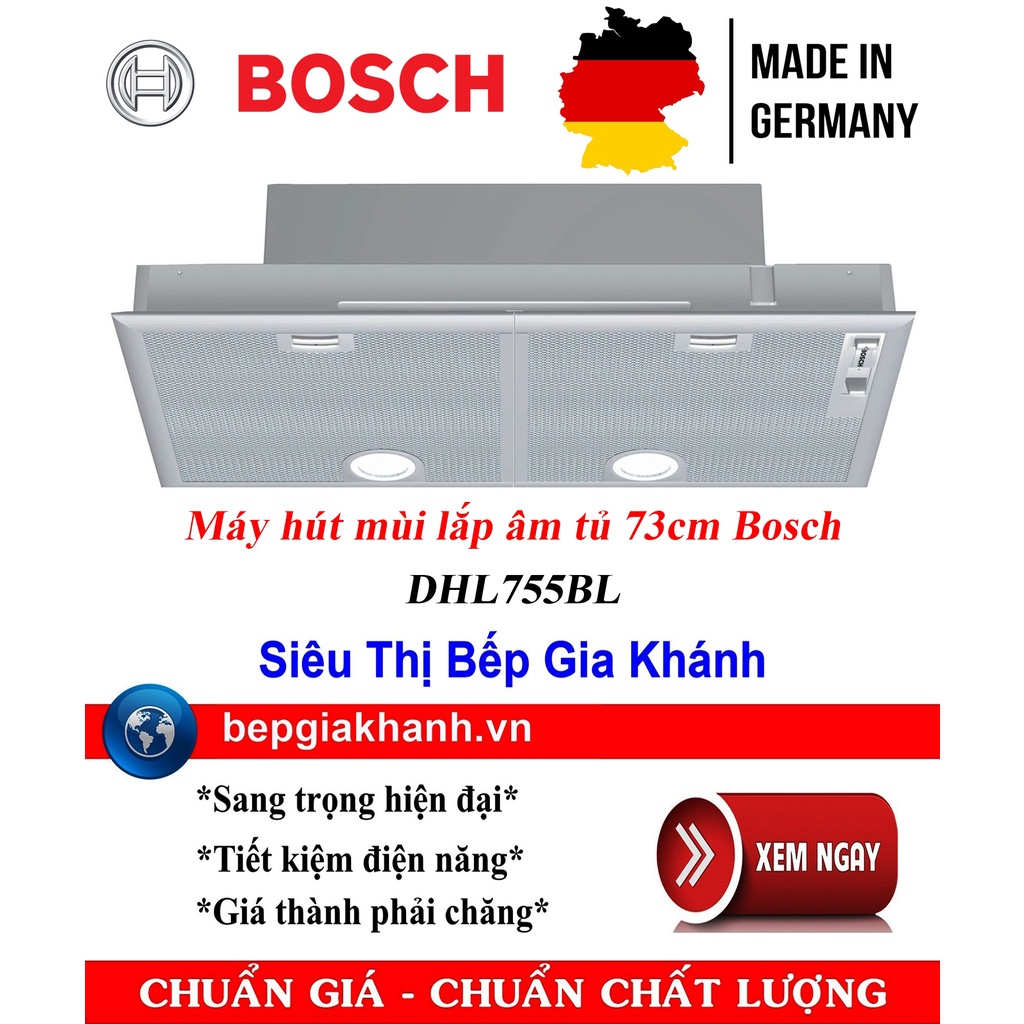 [HCM]Máy hút mùi âm tủ 73cm Bosch DHL755BL nhập khẩu Đức | Shopee Việt Nam