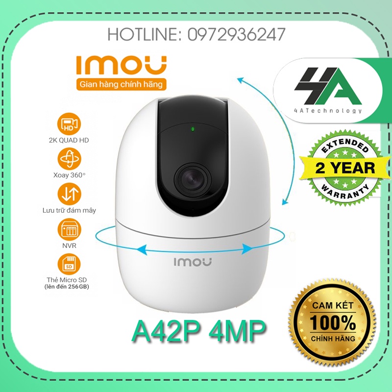 Camera wifi imou 4MP 2K, xoay 360 đàm thoại 2 chiều, A22EP, A42,A42P ...
