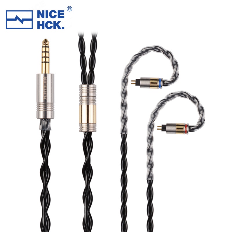 Nicehck BlackCat Kẽm Hợp Kim Đồng Dầu Ngâm Tai Nghe Cáp Nâng Cấp 3.5 / 2.5 / 4.4mm MMCX / 2Pin ...