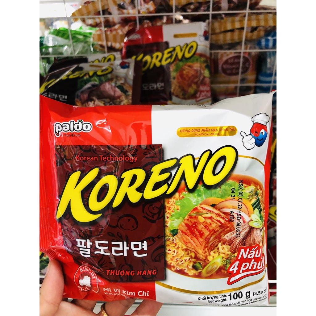 Mì Koreno vị kim chi gói 100g DATE LUÔN MỚI | Shopee Việt Nam