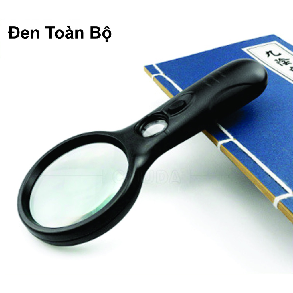 Kính lúp đèn 3 LED siêu sáng size to 8,5 cm, Zoom loại tốt nhất X10 lần ...