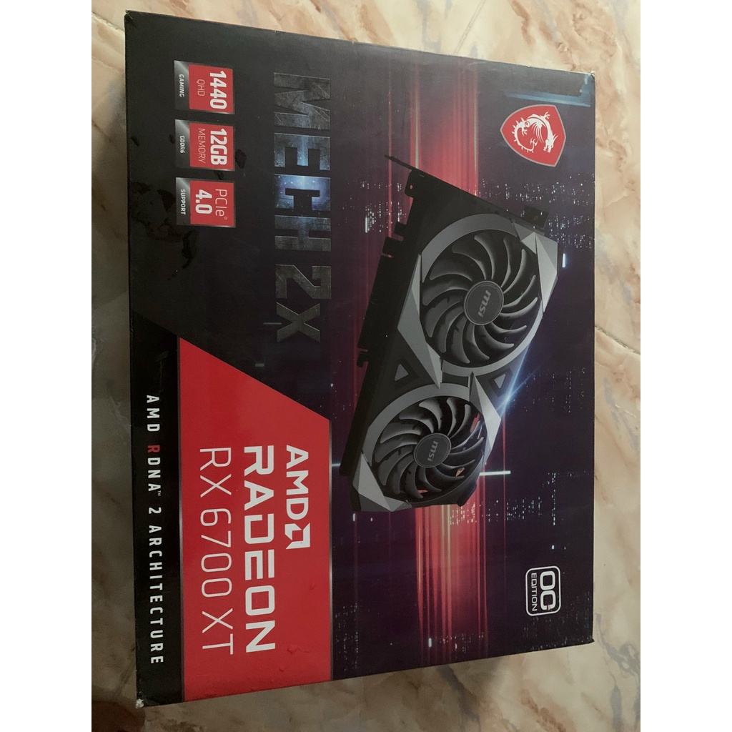 VGA MSI Radeon RX 6700 XT MECH 2X 12G OC Full Box 99%, BH đến 2024 ...