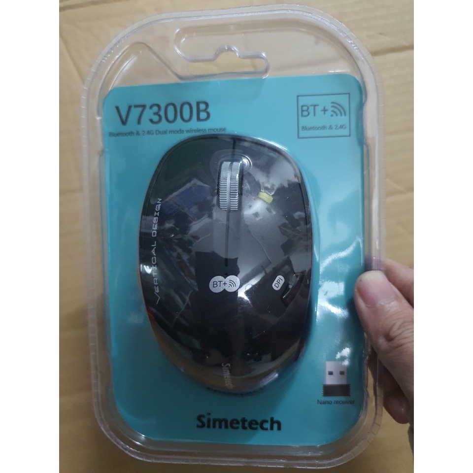 Mouse chuột máy tính không dây Bluetooth và Wireless đa năng simetech ...