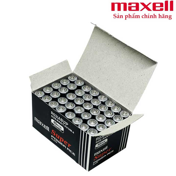 Pin AAA Maxell super power ace R03P vỉ 2 viên hộp 40 viên | Shopee Việt Nam