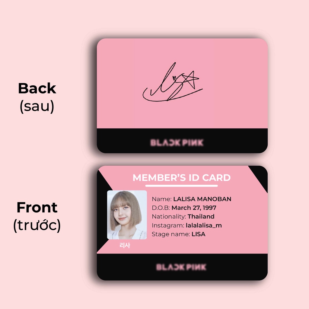 ID CARD BLA.CK.PINK - ĐỦ THÀNH VIÊN | Shopee Việt Nam