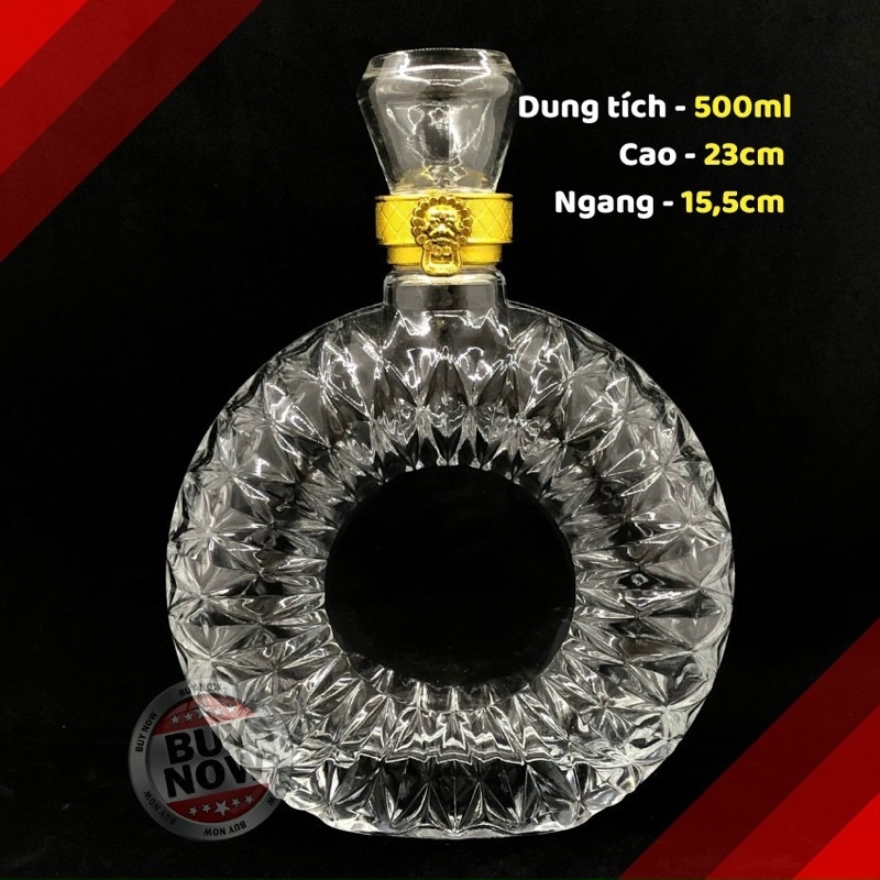 Vỏ chai thuỷ tinh chiết rượu XO 500ml | Shopee Việt Nam