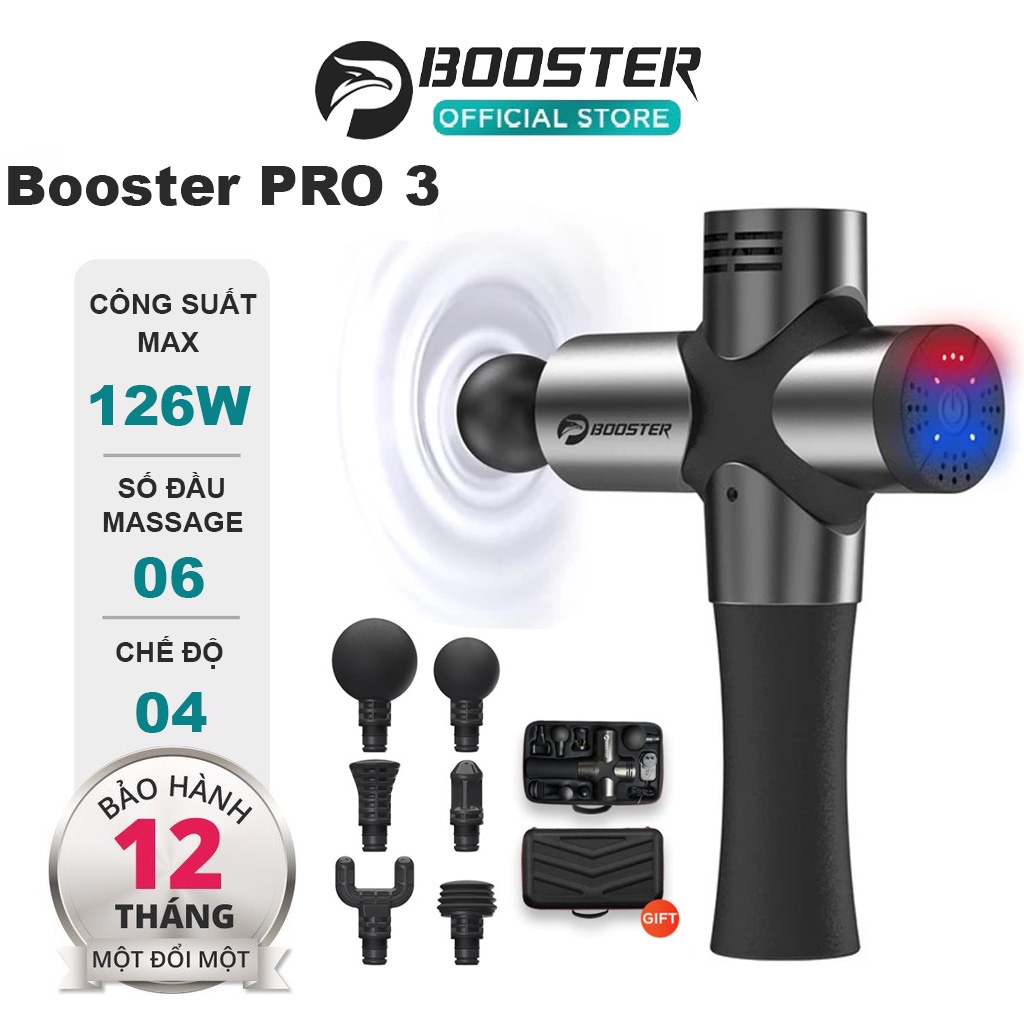 Máy massage cầm tay BOOSTER PRO 3, Súng massage gun thư giãn cơ bắp trị ...