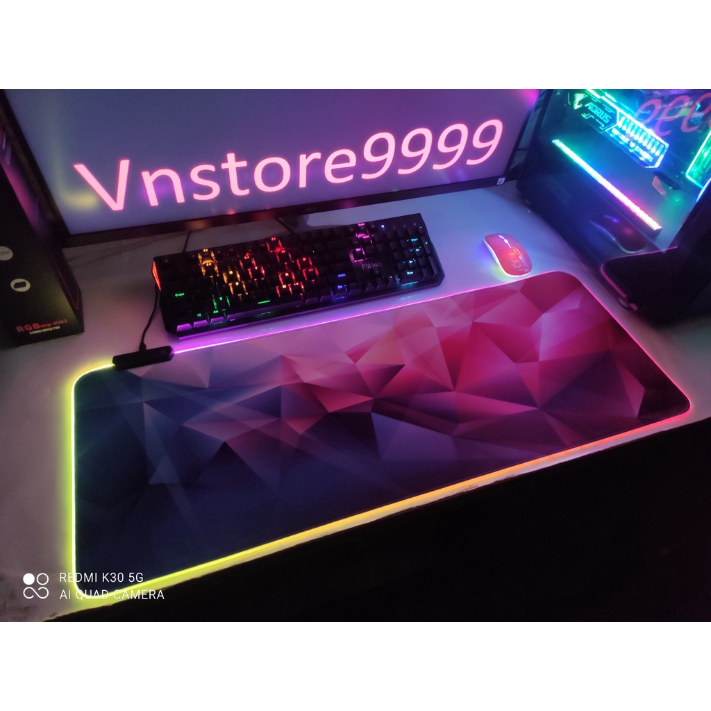 Lót chuột led rgb PDGAMING 50 mẫu pad chuột cỡ lớn fullbox 90x40 80x30, chống trượt siêu bền ...