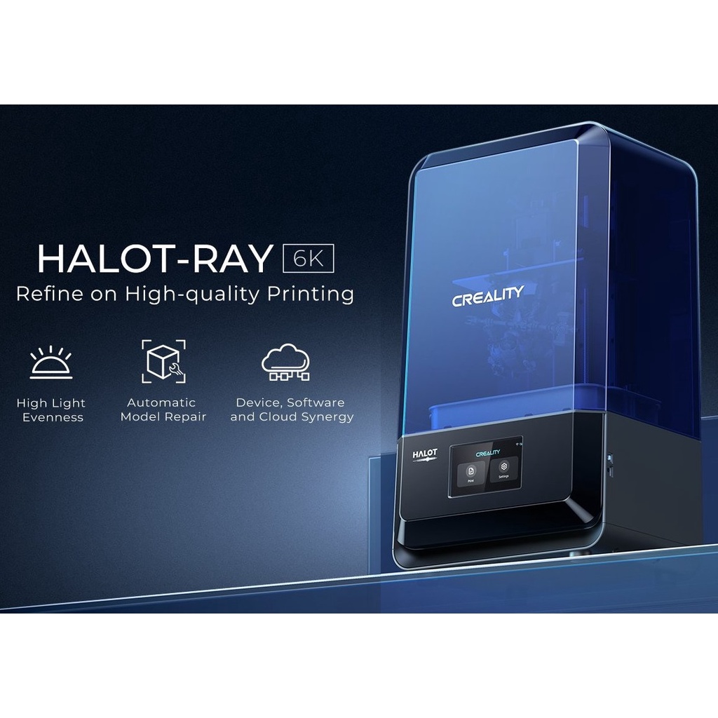 Máy in 3d resin Creality Halot Ray 6K kích thước in 198*123*210mm | Shopee Việt Nam