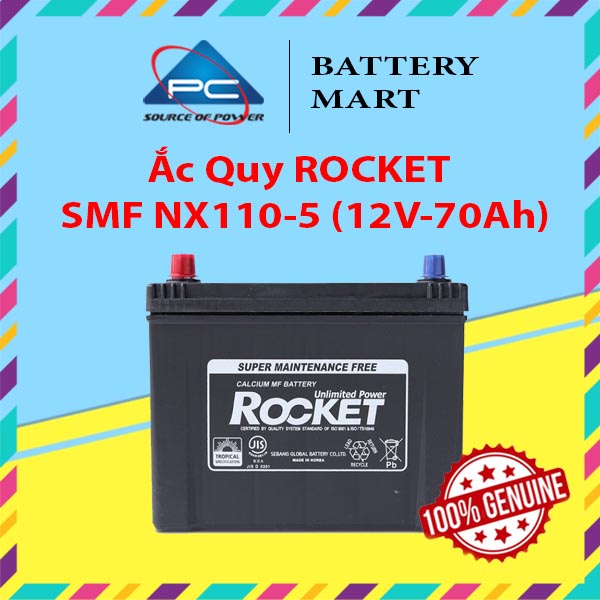 Bình Ắc Quy 12V-70Ah, Ắc Quy ROCKET SMF NX110-5/L | Shopee Việt Nam