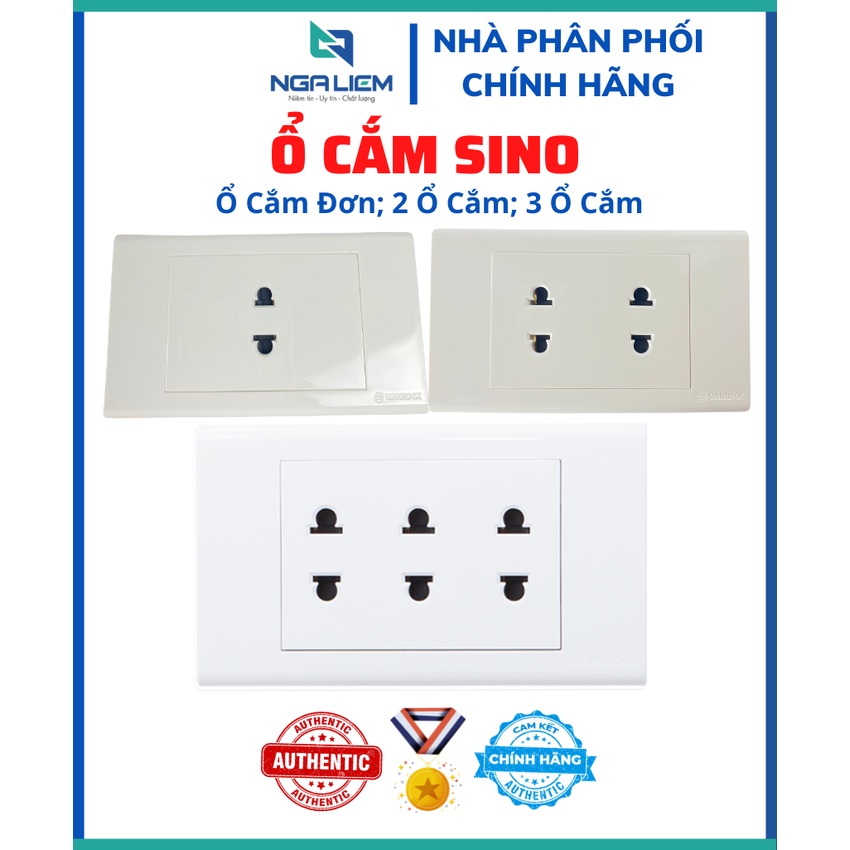 Ổ Cắm Đơn, 2 Ổ Cắm, 3 Ổ Cắm 2 Chấu 16A SINO (S18U/S18U2/S18U3) | Shopee ...