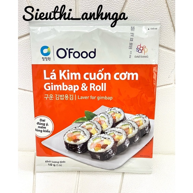 Lá Kim Cuộn Cơm Gimbap & Roll 10g 5 lá ( Ofood ) | Shopee Việt Nam