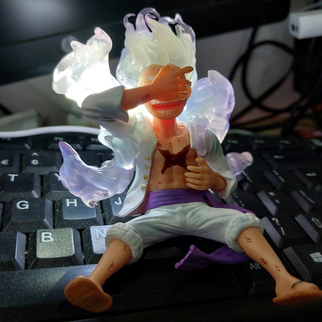 Mô hình mod led chibi Luffy Gear 5 hiệu ứng đám mây Anime One Piece ...