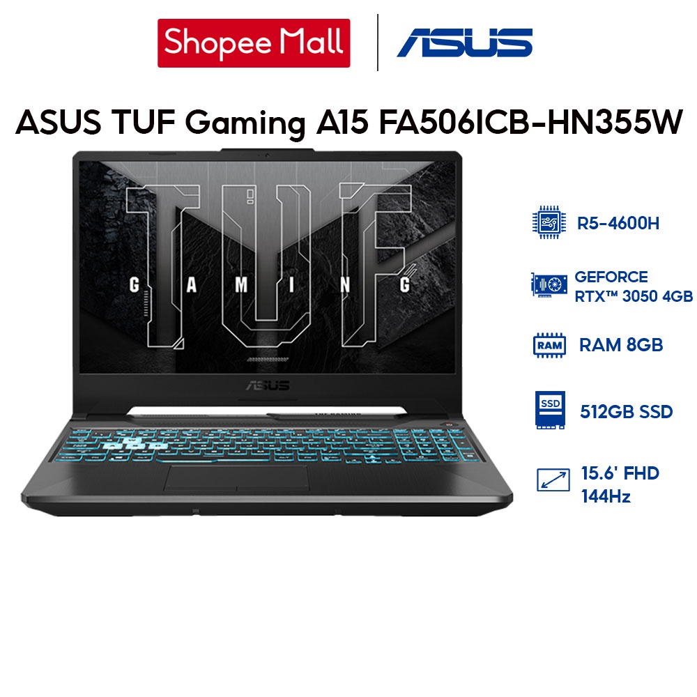 Laptop ASUS TUF Gaming A15 FA506ICB-HN355W R5-4600H | 8GB | 512GB |RTX ...