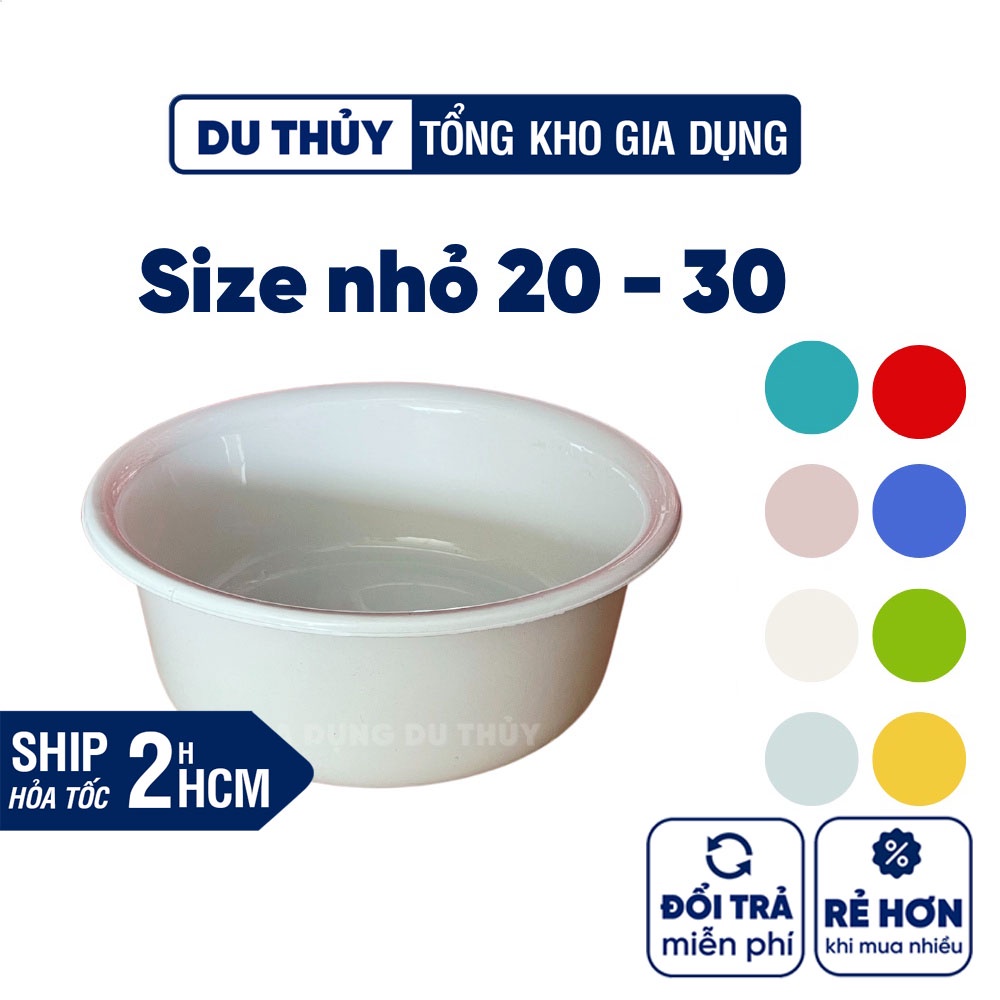 Thau nhựa tròn 20L - 30L, thau nhựa loại tốt dùng làm thau rửa rau củ ...