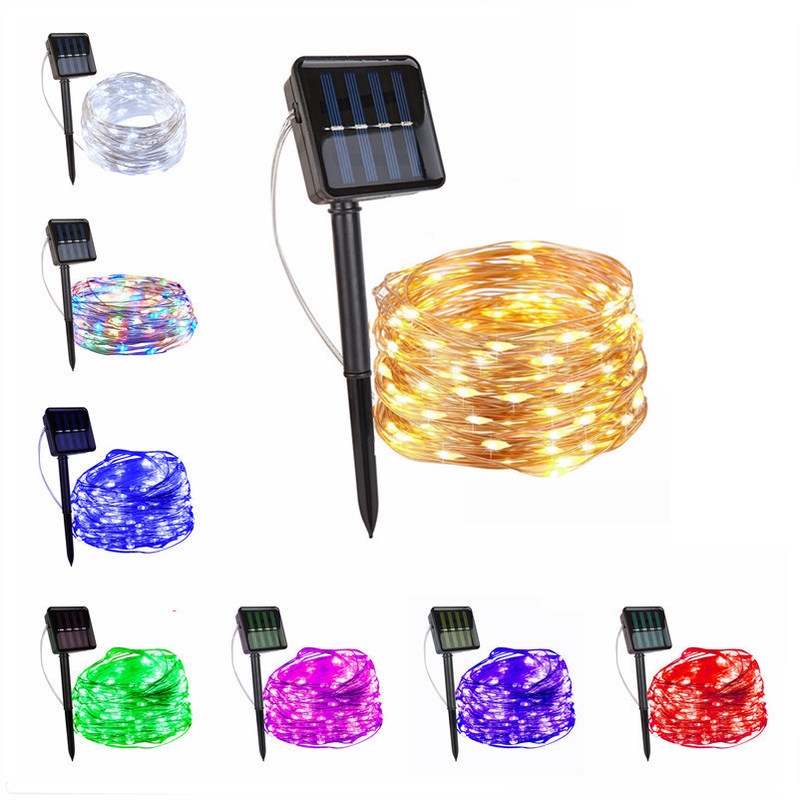 Dây Đèn Led 7M 12M 22M Sử Dụng Năng Lượng Mặt Trời Chống Thấm Nước ...