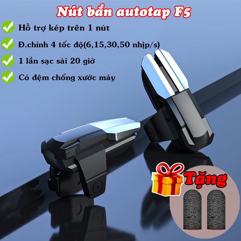 Nút bắn Autotap F5 - Nút bấm kép chuyển đổi bắn thường và autotap dễ ...
