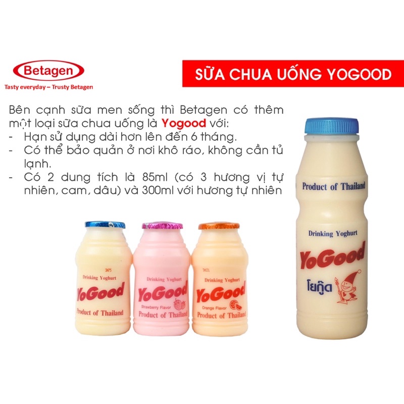 Sữa Chua Uống Betagen Yogood 85ml ( 4 chai/ lốc) | Shopee Việt Nam