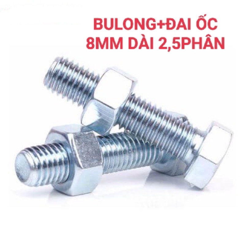 1 BỘ BULONG+ỐC 8MM DÀI 2,5CM LOẠI TỐT HÌNH THẬT SHOP CHỤP | Shopee Việt Nam
