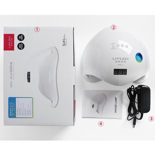 Máy Hơ Gel Sun 5Plus UV/LED Tem Xanh Hàng Nội Địa 48W 36 Bóng | Shopee ...