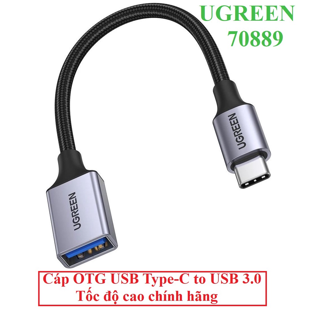 Cáp chuyển Type C to USB 3.0 OTG màu xám chính hãng cao cấp UGREEN ...