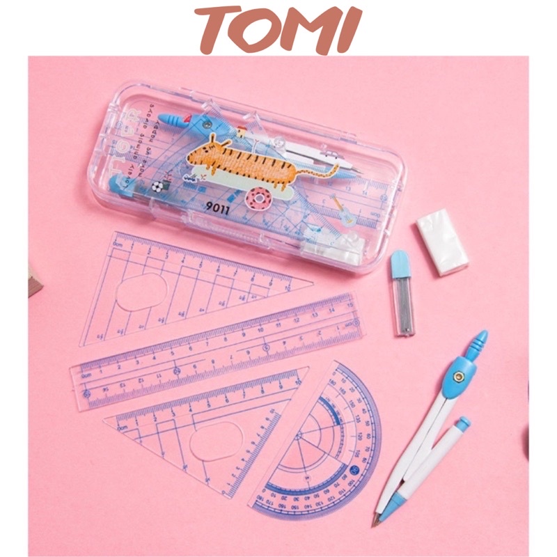 Bộ Compa Thước Kẻ TOMI 7 Chi Tiết Dụng Cụ Toán Học 20 | Shopee Việt Nam