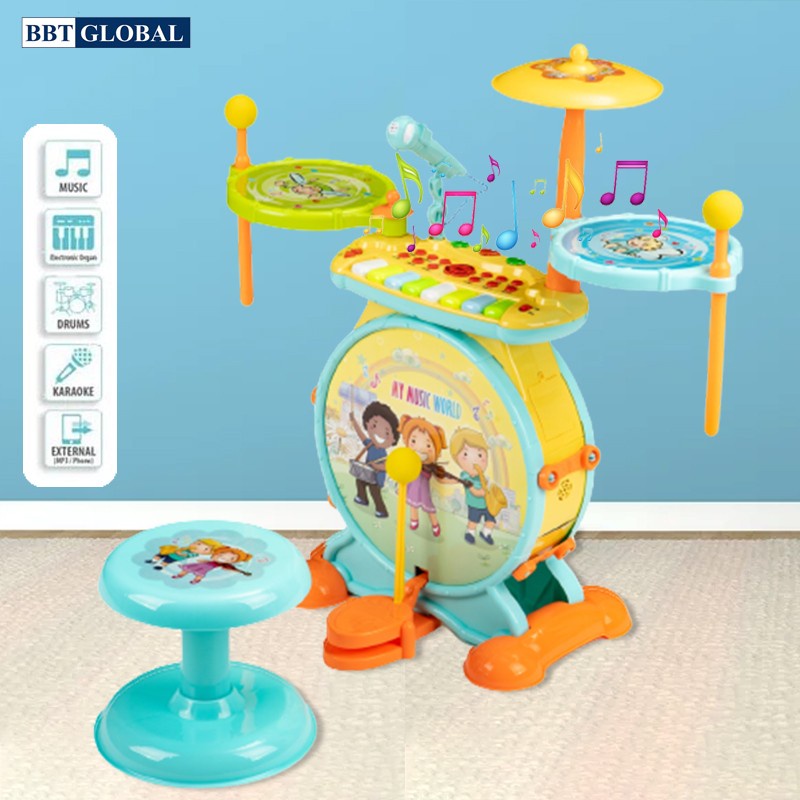 Đồ chơi âm nhạc bộ trống kèm đàn BBT Global - 882A | Shopee Việt Nam