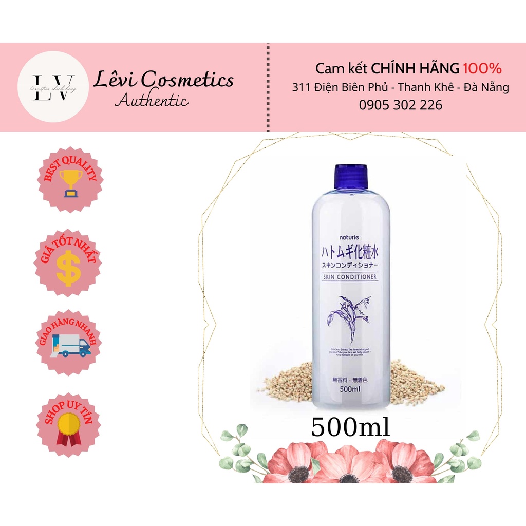 [CHÍNH HÃNG] Nước hoa hồng Toner Ý dĩ Hatomugi Naturie Lotion 500ml | Shopee Việt Nam