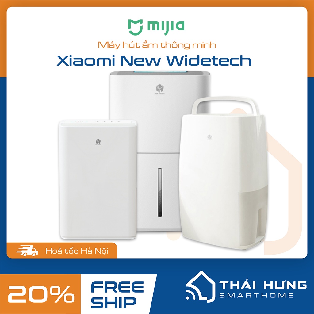 [Voucher 200k] Máy hút ẩm thông minh New Widetech 12L /18L /30L sử dụng app Mi Home, sấy quần áo ...
