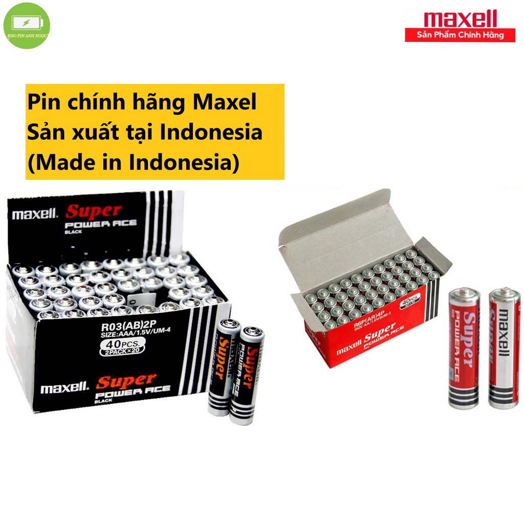Pin AA, AAA Chính Hãng Maxell - Made in Indonesia | Shopee Việt Nam