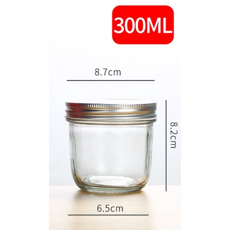 Hũ thủy tinh 300ml nắp bạc làm bánh plan, hũ làm sữa chua, hũ đựng mứt | Shopee Việt Nam