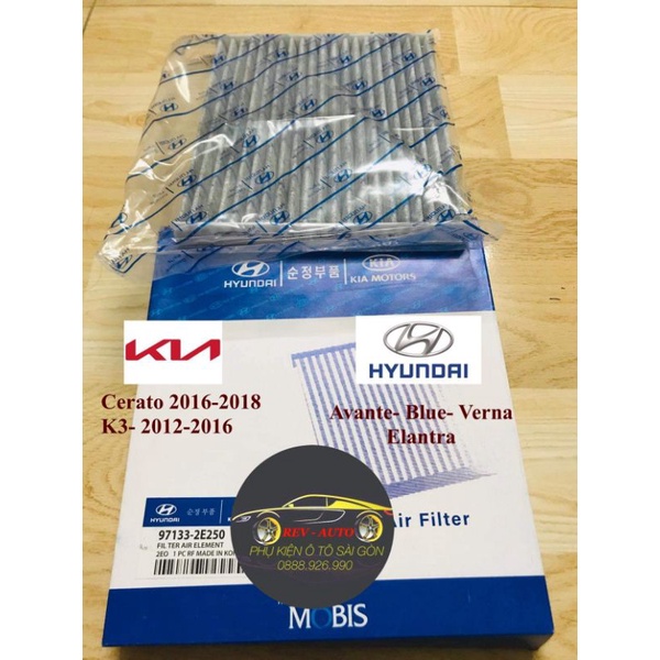 Lọc điều hòa than hoạt tính mã 97133-2E250, Kia K3-Cerato 2012-2018 ...