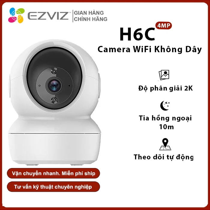 [EZVIZ CHÍNH HÃNG] Camera H6c Pro 2K⁺ Có độ phân giải QHD 4MP / Ghi ...