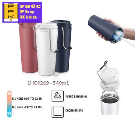 LOCK&LOCK BÌNH GIỮ NHIỆT BUCKET TUMBLER WITH STRAW 540ML-LHC4268 ...