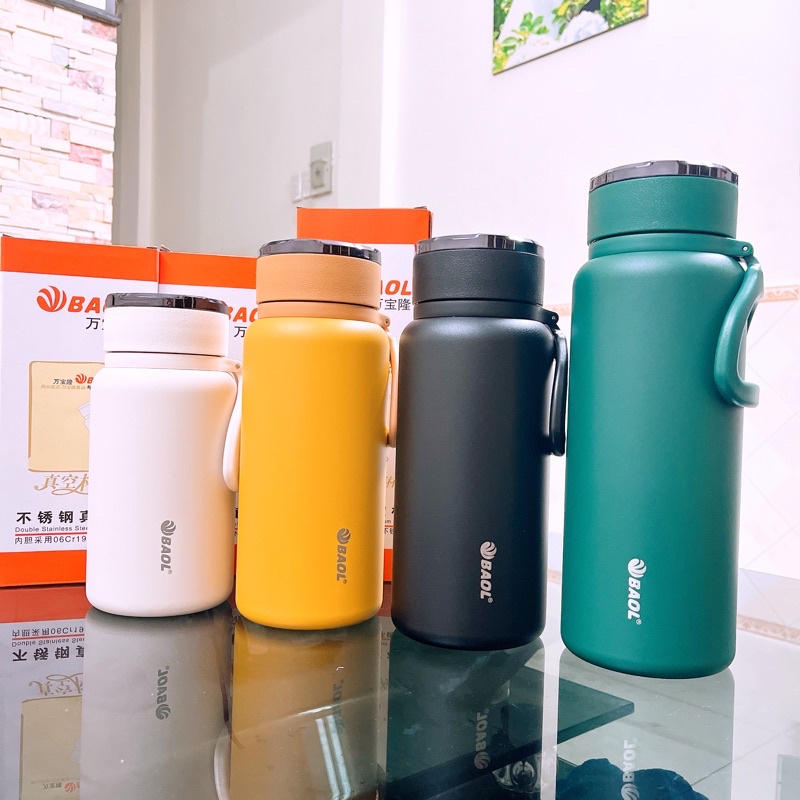 Bình giữ nhiệt BAOL 600ml, 780ml, 1000ml , 1200ml, 1500ml inox 304 Nắp titan - Hàng cao cấp sang ...