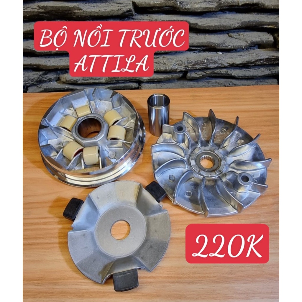bộ côn trước ATTILA xăng cơ, M92 (nồi trước gồm cánh quạt, con lăn, chén bi, ắc, cho atila ...