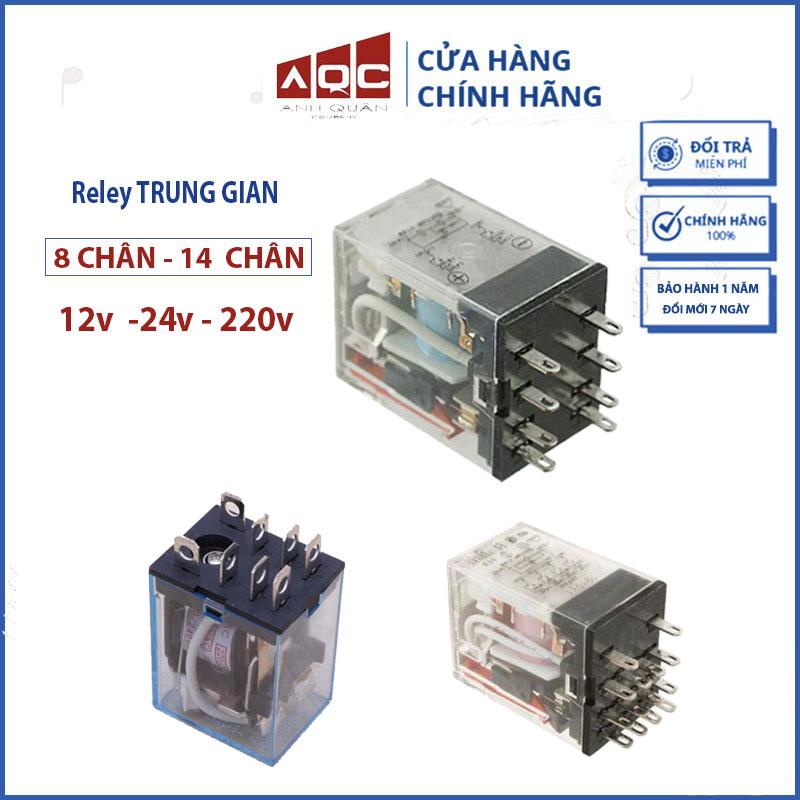 Rơ Le Trung Gian 8 chân 14 chân 12v 24v 220v - Relay Omron Đóng ngắt mạch điện tùy chọn số chân ...