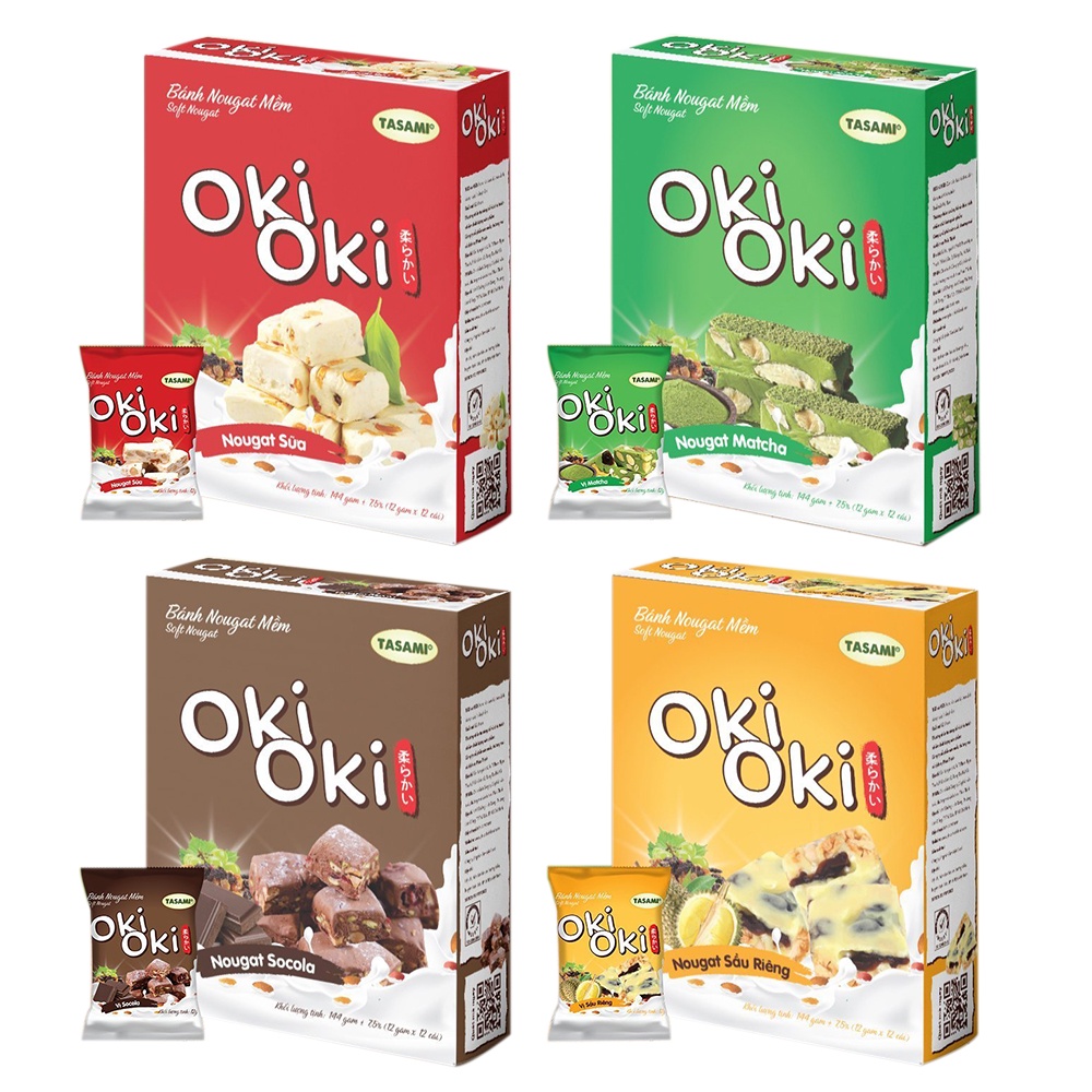 Bánh Nougat - Kẹo Hạnh Phúc Oki Oki 4 Vị Ngọt Nhẹ Tự Nhiên Mềm Dẻo Thơm Ngon (114g/Hộp) | Shopee ...