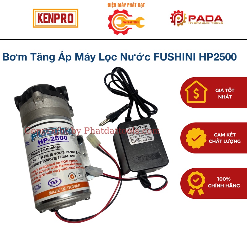 Máy bơm phun sương-Bơm tăng áp cho máy lọc nước FUSHINI HP2500 24V-Made in Taiwan | Shopee Việt Nam